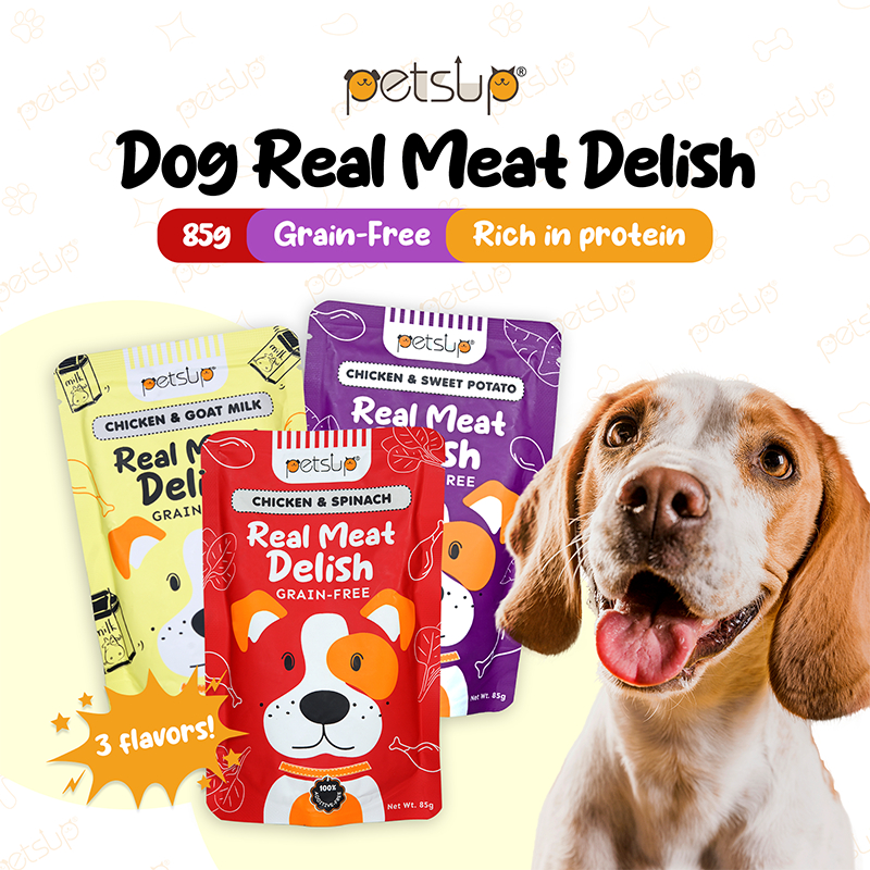 Petsup Dog Wet Food Real Meat Delish 85g Chicken Goat Milk Spinach ...
