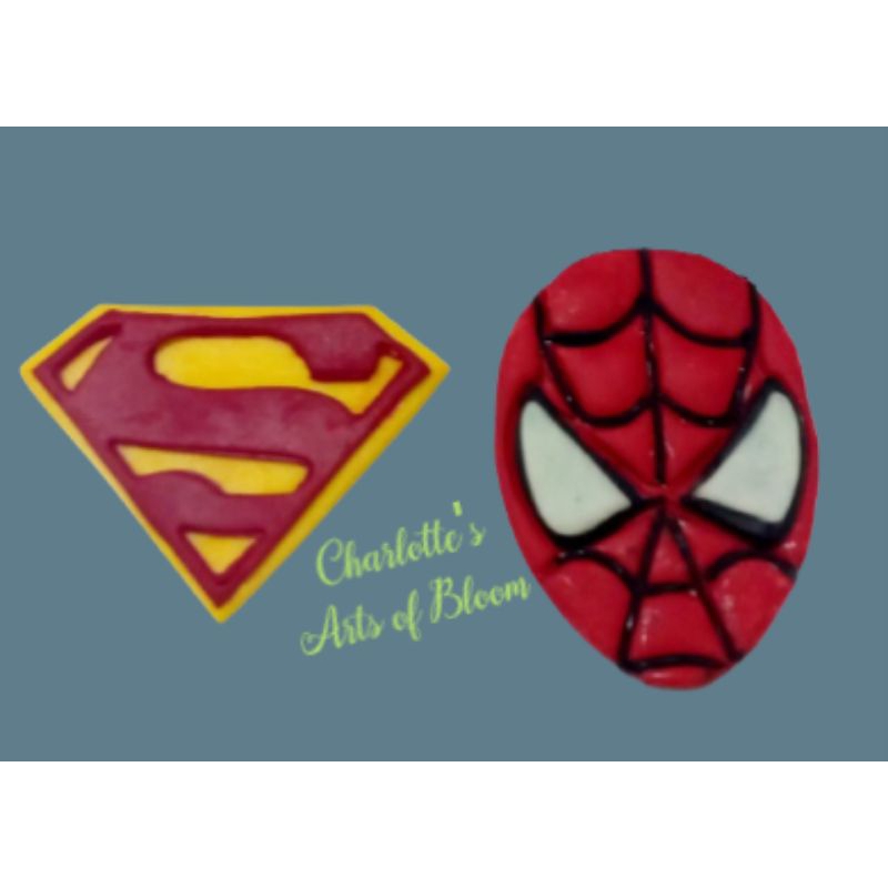 EDIBLE SUPER HEROES GUMPASTE CAKE/CUPCAKE TOPPER (PRE-ORDER) | Shopee ...
