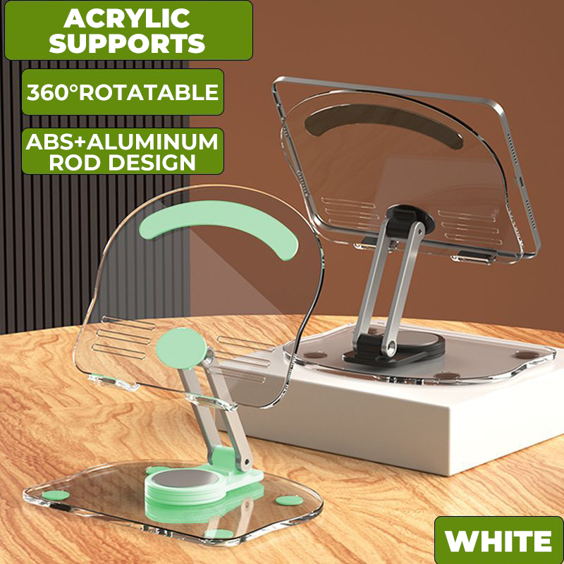 Tablet PC Stand Desktop Acrylic Tablet Stand Desktop Rotating Foldable ...