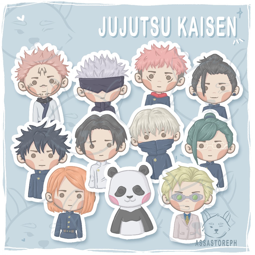 JUJUTSU KAISEN JJK Anime Cute Sticker Fanart | Assastoreph | Shopee ...