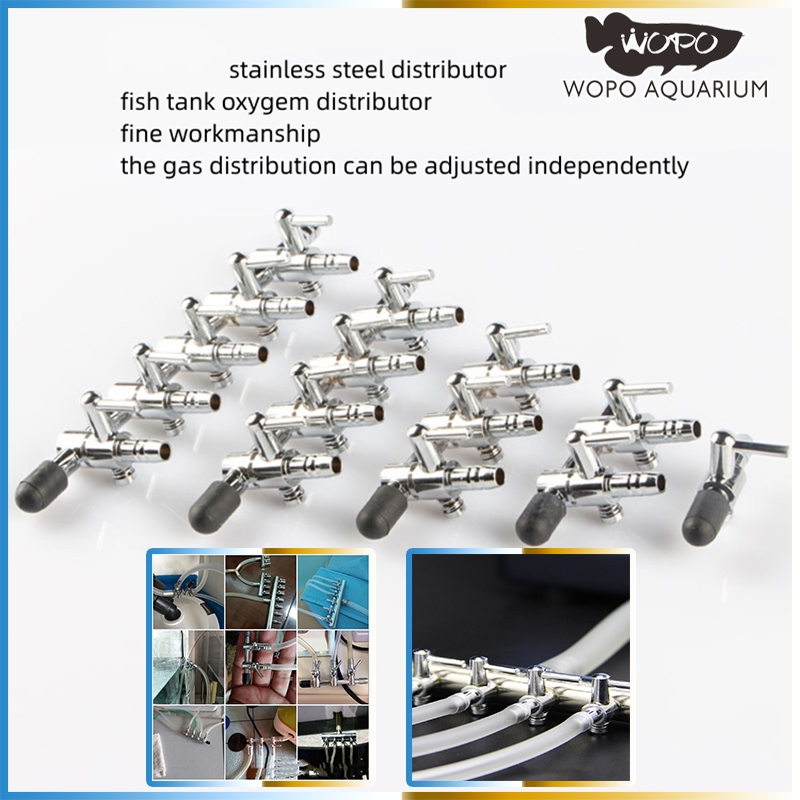 1/2/3/4/5 Way Aquarium Air Flow Splitter Fish Tank Air Control Valve ...