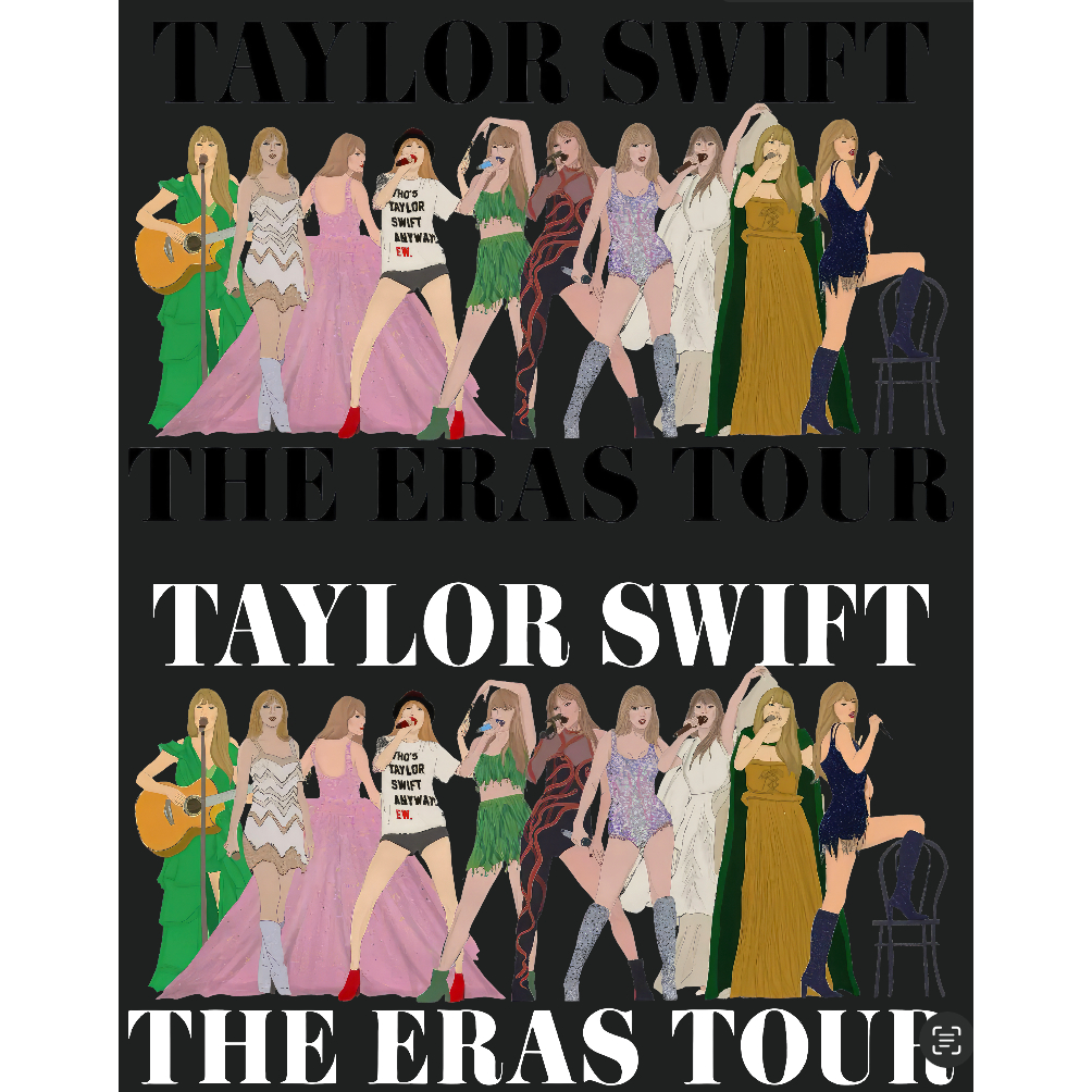 READY TO PRESS- ERAS TAYLOR SWIFT Designs A4 & A3 Size Patches Digital ...