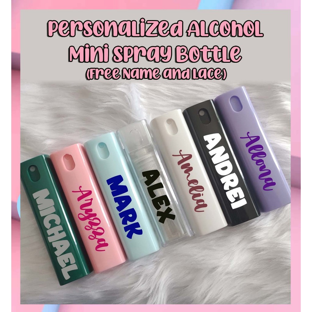[SALE] Personalized Alcohol Mini Spray Bottle (Free Name and Lace ...