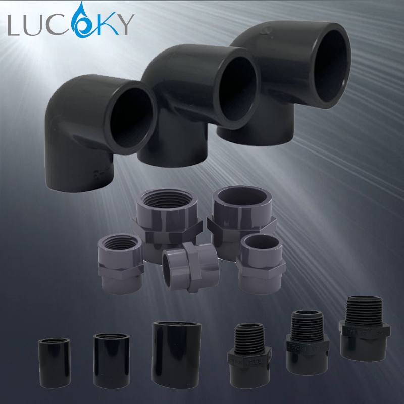 Thicken UPVC GRAY FITTINGS Tee/Elbow/CouPling/Elbow/Adaptor Good ...