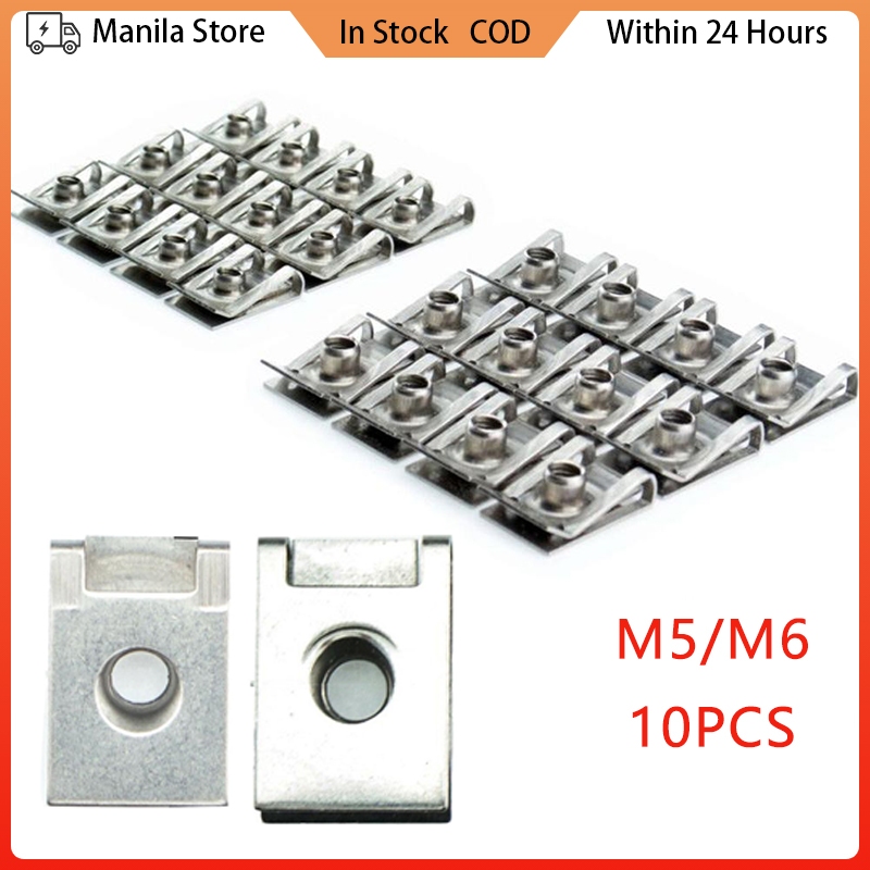 10pcs M5/M6 Car Nuts Speed Clip Fastener Assorted Kit 304 Stainless ...