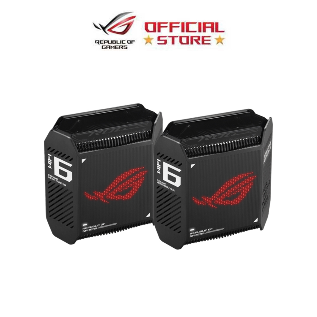 Asus ROG Rapture GT6 2-Pack Tri Band Aura RGB WiFi 6 Mesh WiFi System ...