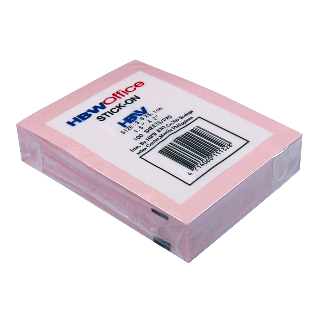 HBWOffice Stick-On Note Pad 1.5" x 2" | Shopee Philippines
