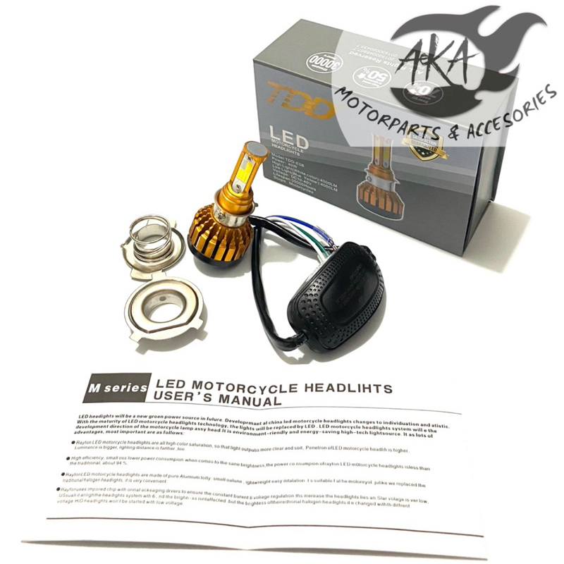 TDD E08 TRI LED 40WATTS MOTORCYCLE HEADLIGHT (HIGH WHITE)(LOW BLUE ...