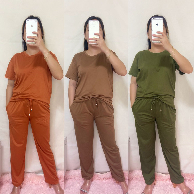 TSHIRT PANTS TERNO WITH TWO-SIDE POCKETS | Shopee Philippines