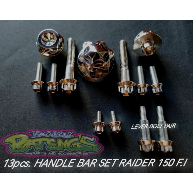 13pcs. HANDLE BAR SET RAIDER 150 CARB TYPE-F.I CNC GEAR TYPE | Shopee ...
