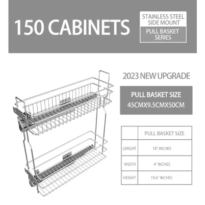 JOTO Kitchen Pull Out Rack Condiment Rack Kitchen Condiments Rack ...