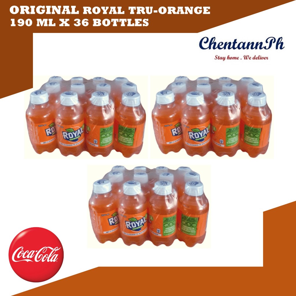 3 PACKS - Authentic COCA-COLA ROYAL Tru-Orange Swakto Softdrinks Beverages Soda 190 ml x 36 ...