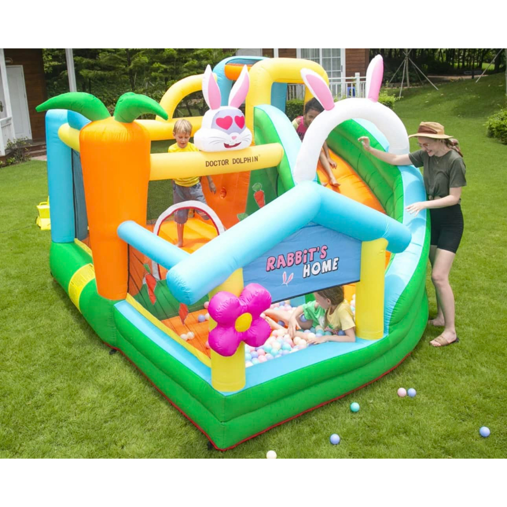 Inflatable Toy Rabbit bouncy castle inflatable Bouncer with slide ...