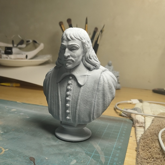 Rene Descartes Bust | 3D-Printed Custom UV-Resin Figurines | Shopee ...