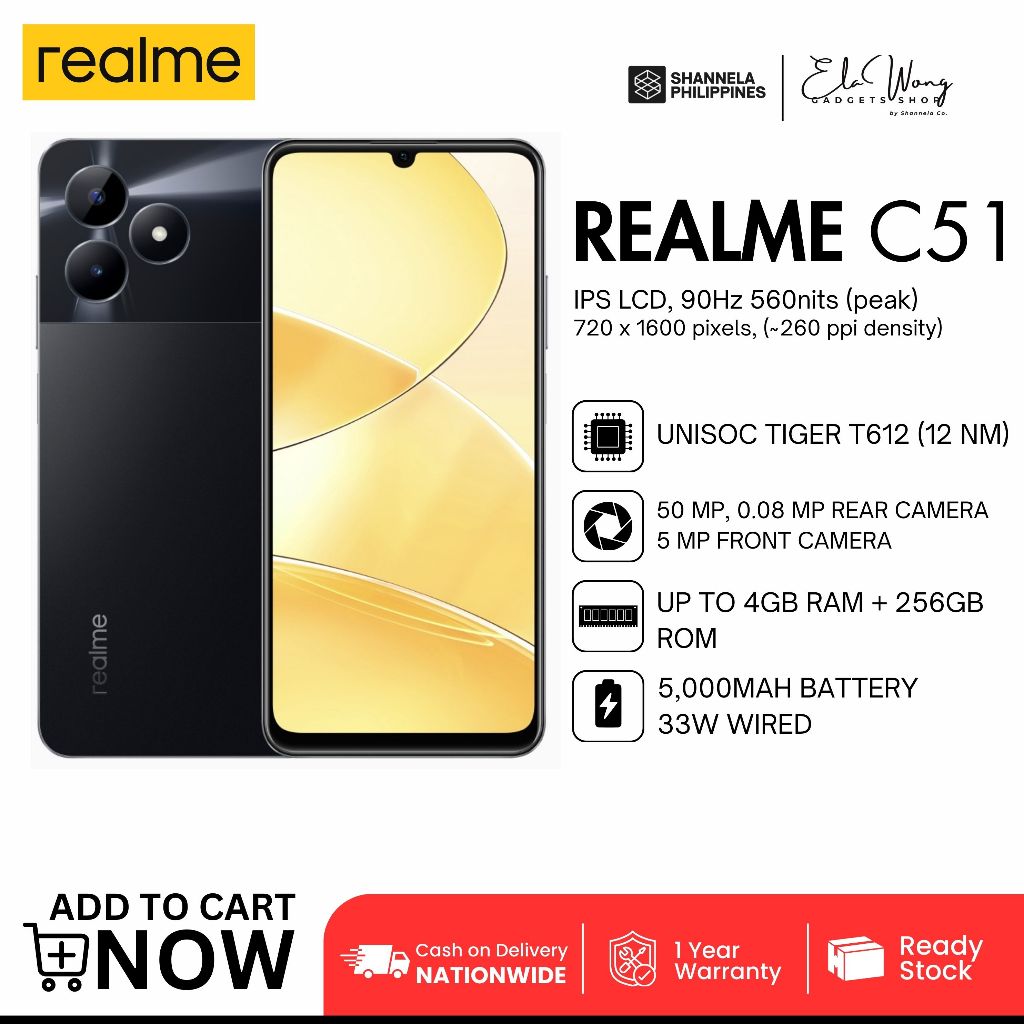REALME C51 | 3+64GB 4+128GB | 1 Year Local Warranty | Shopee Philippines