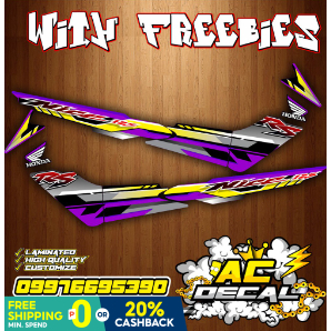 HONDA NICE 125 RS 125 [PURPLE YELLOW] DECAL THAI DESIGN W FREEBIES ...