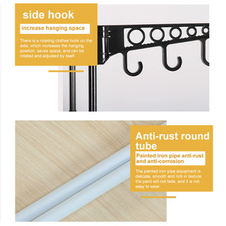 Clothes Storage Rack Hanging Wardrobe Hanger Rack Bedroom Hanger ...