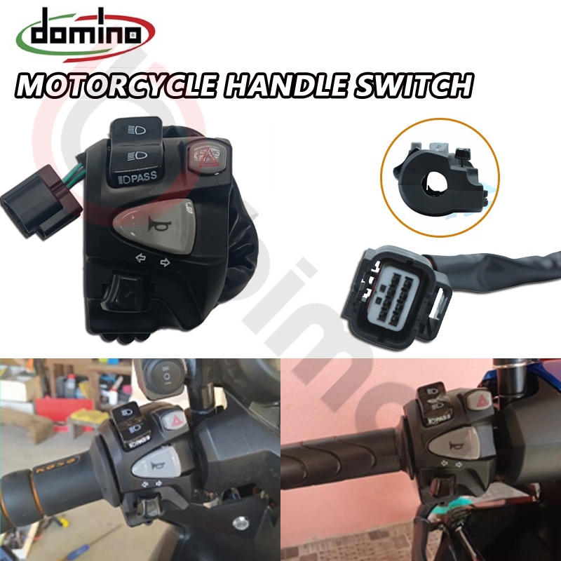 Domino Motorcycle Universal Handle Switch With Hazard Light Suitable ...