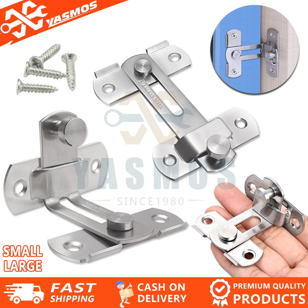 Stainless Steel 90/180 Degree Door Bolt Latch Lock, Safety Catch Clasp ...
