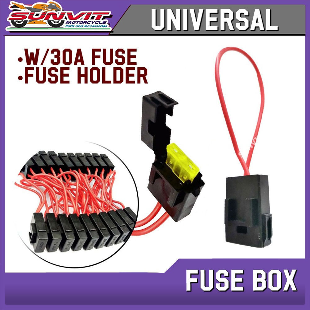 SUNVIT MOTORCYCLE FUSE BOX WITH FUSE INSIDE *PER PIECE* | Shopee ...