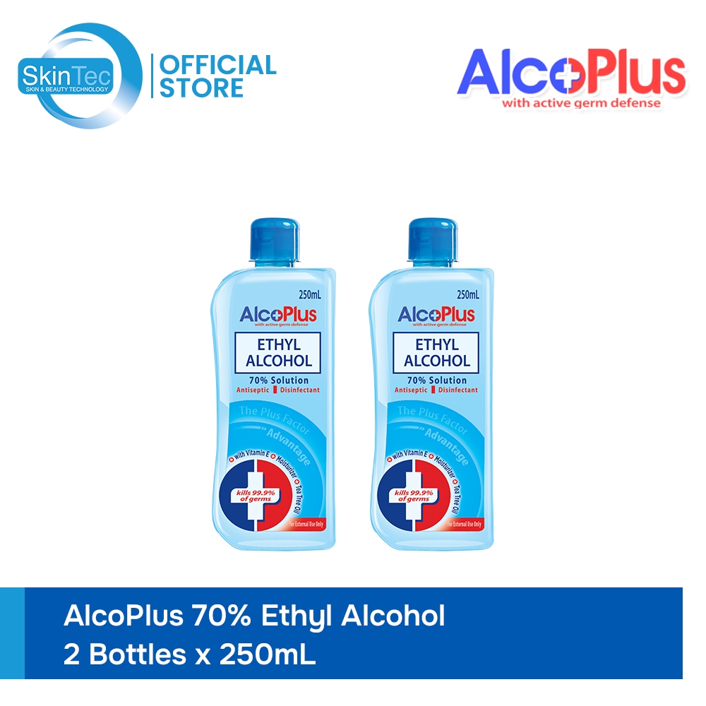Alcoplus Blue 70% Ethyl Alcohol 2x250ml | Shopee Philippines