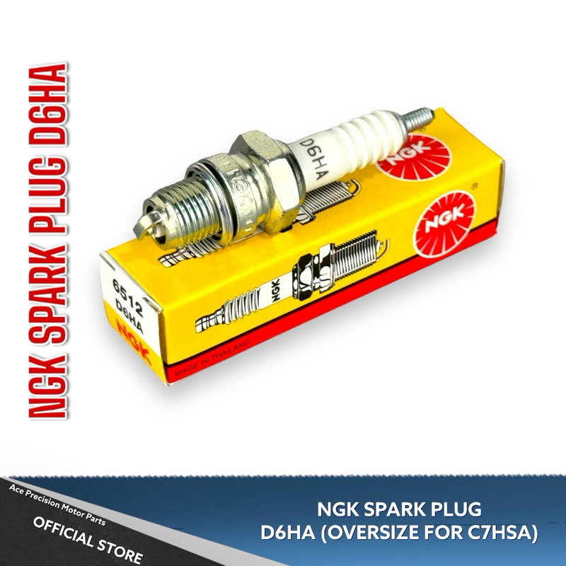 ORIGINAL NGK SPARK PLUG D6HA (Oversized for C7HSA) | Shopee Philippines