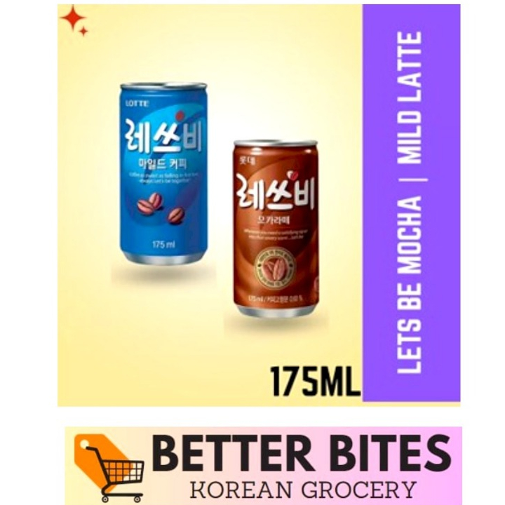 LOTTE LETS BE MILD/MOCHA COFFEE LATTE 175ML | Shopee Philippines