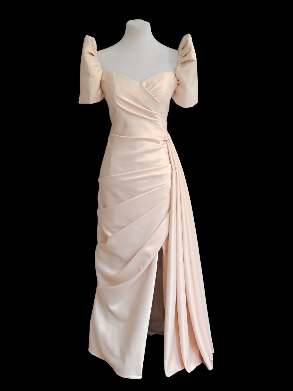 Modern Filipiniana Dress with slit duchess fabric | Shopee Philippines