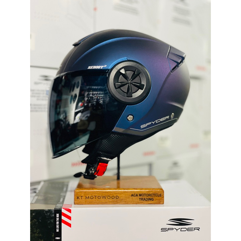 SPYDER REBOOT2 V2 Half-Face Single Visor Helmet w/ (FREE CLEAR VISOR ...