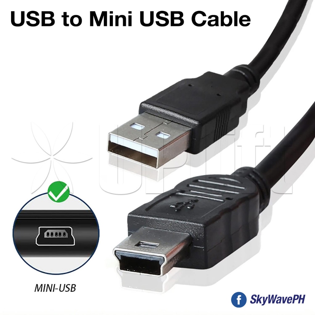 UPLift USB to Mini-USB Mini USB Data Cable (1 Meter) | Shopee Philippines