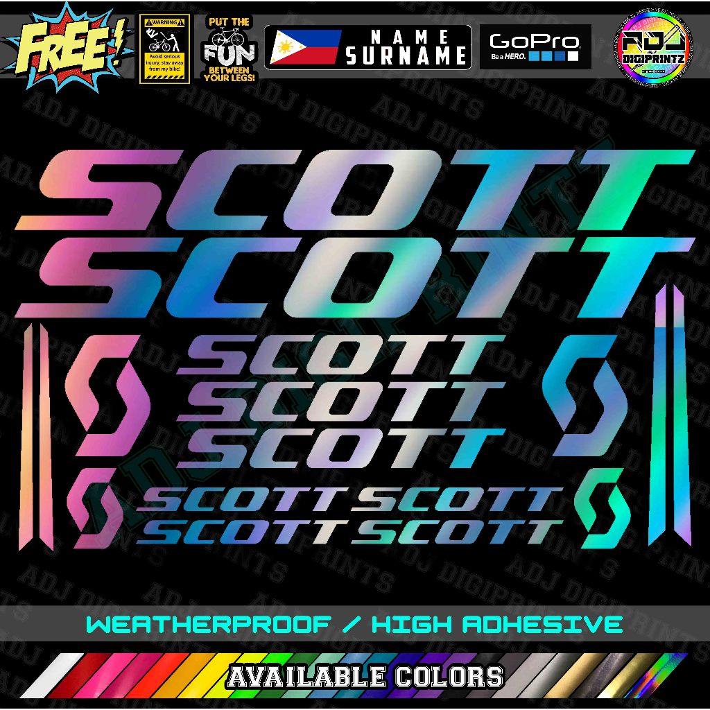 SCOTT Bike Frame Set Decals Stickers MTB SPECIAL COLOR VINYL | Shopee ...