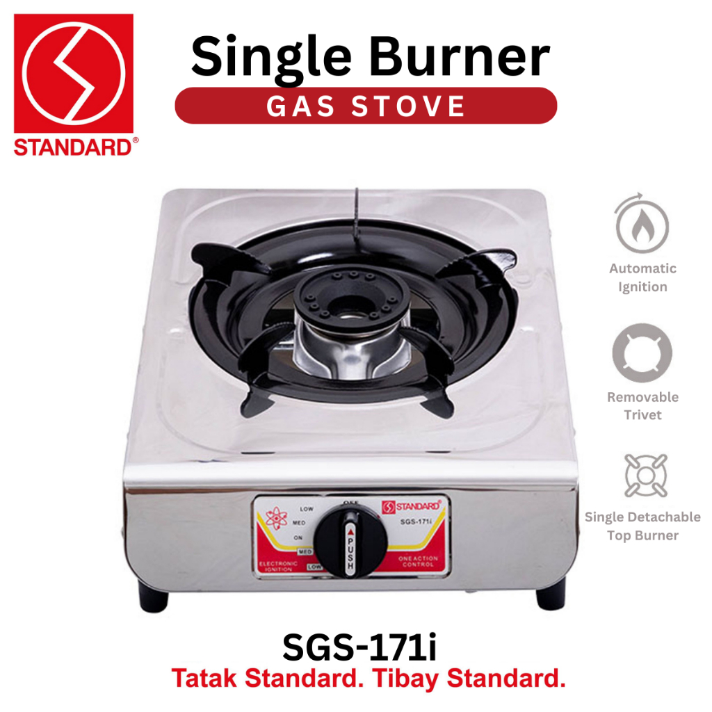 Standard Single Burner Gas Stove Stainless Original Slim Type SGS 171i ...