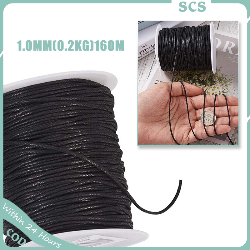 160m Waxed Polyester Cord 1mm Diameter Waxed Thread Bracelet Rope for ...