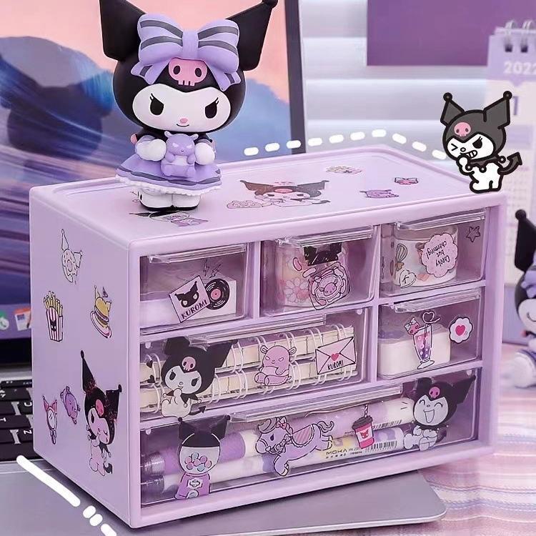 Storage Box Kuromi Desk Organizer Bedroom Dormitory Drawer Compartment ...
