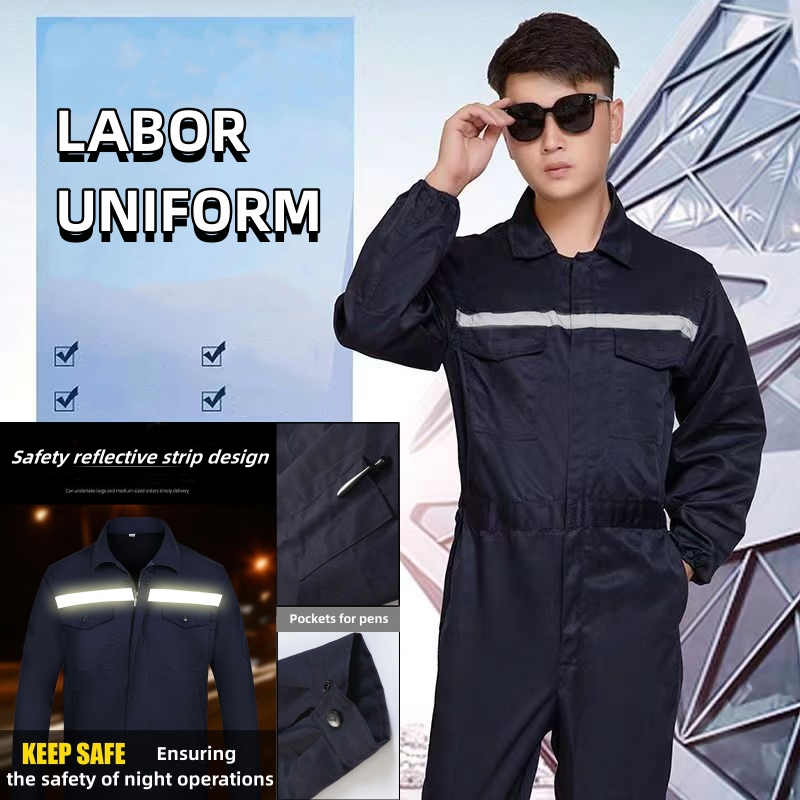 Labor Uniform Coverall for Men Security Jacket with Reflector Stright ...