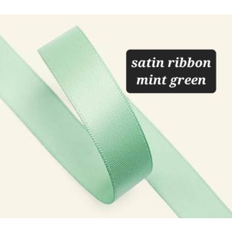 MINT GREEN Satin Ribbons Double Edge | Shopee Philippines