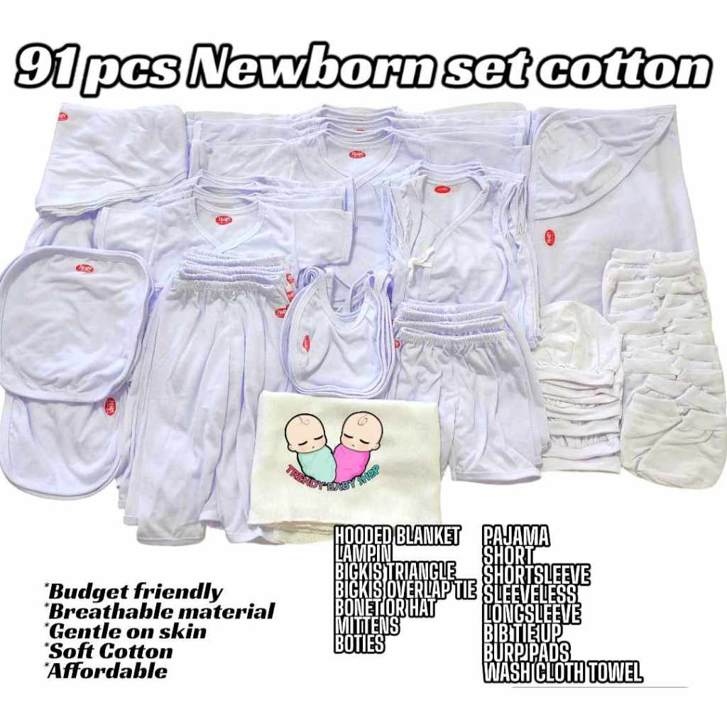 ALL WHITE SOFT COTTON NEWBORN BABY BARUAN MALAMBOT PRESKO | Shopee ...