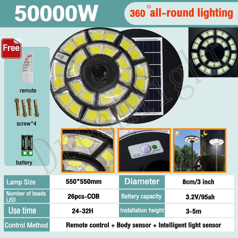 Solar street light UFO solar light outdoor waterproof IP67 soalr garden light solar lamp with ...
