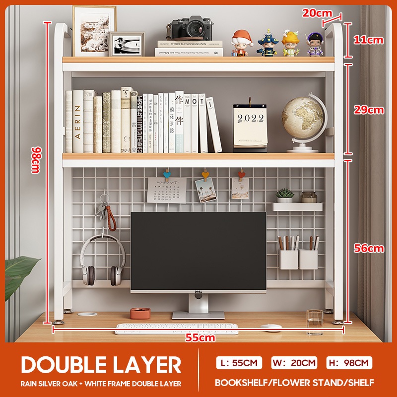 ⚡️COD⚡️Desktop Organizer Tabletop Rack Multi-laver Student Bookshelf ...