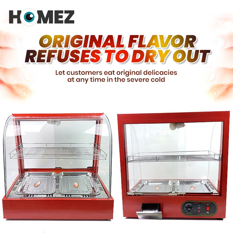 Heavy Duty Curve Glass Showcase Display Electric Food Warmer Food ...