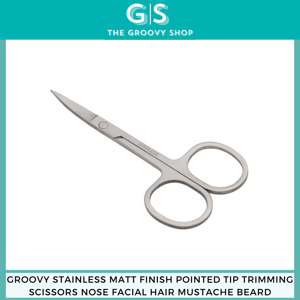 Groovy Stainless Matte Finish Pointed Tip Trimming Scissors for Nose ...