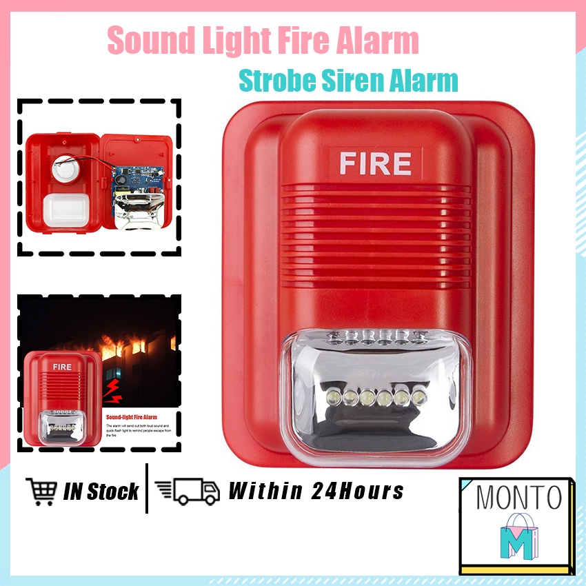Sound And Strobe Fire Alarm Warning Strobe Horn Alert Safety System