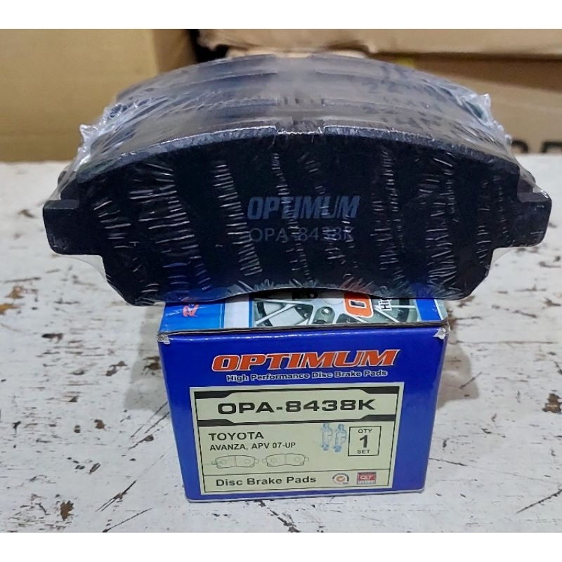 OPA-8438 FRONT BRAKE DISC PAD TOYOTA AVANZA , APV 2007-UP OPTIMUM BRAND ...