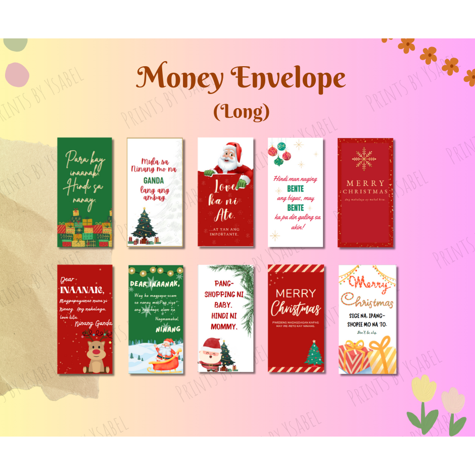 Witty Money Envelope for Christmas/Angpao for giveaway | Shopee Philippines