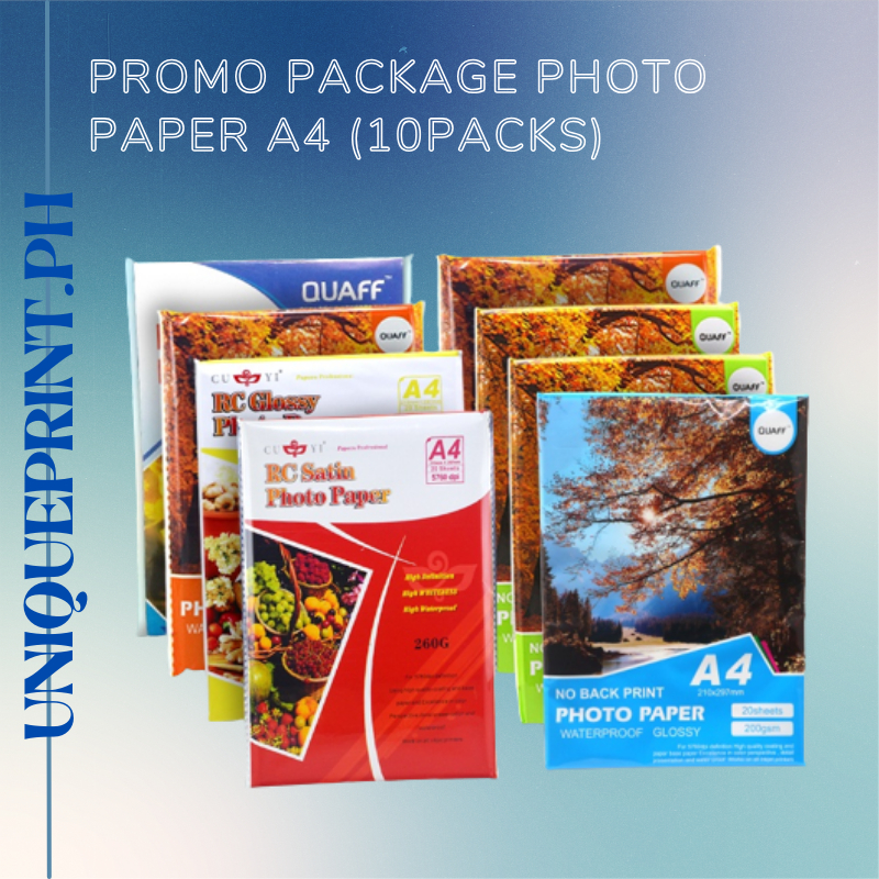 (10packs) A4 Size Photo Paper RC Satin / RC H-Glossy / RC Woven / Tree ...