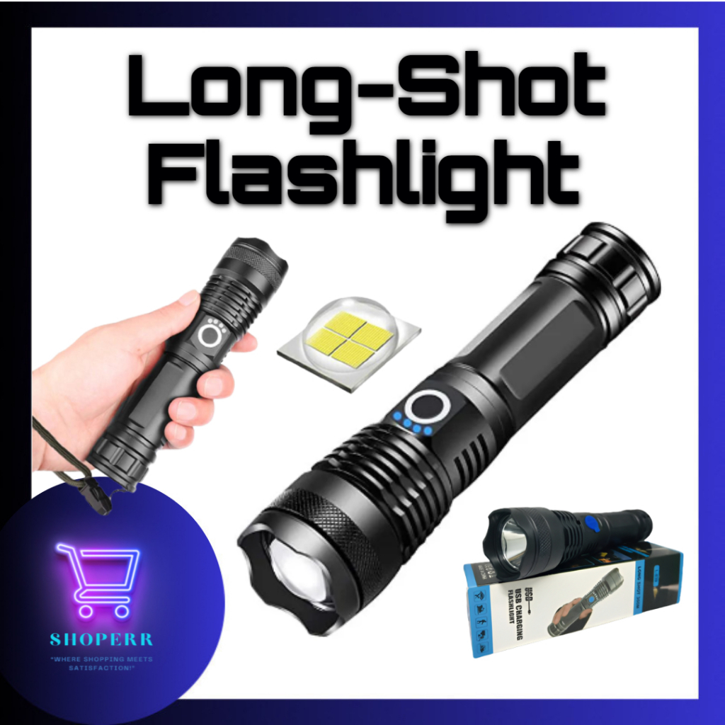 High Light Long Shot USB Rechargeable Waterproof Camping Super Light ...