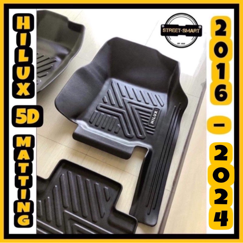 TOYOTA HILUX REVO/CONQUEST 2016-2024 5D EXTENDED SIDE DEEP DISH MATTING ...
