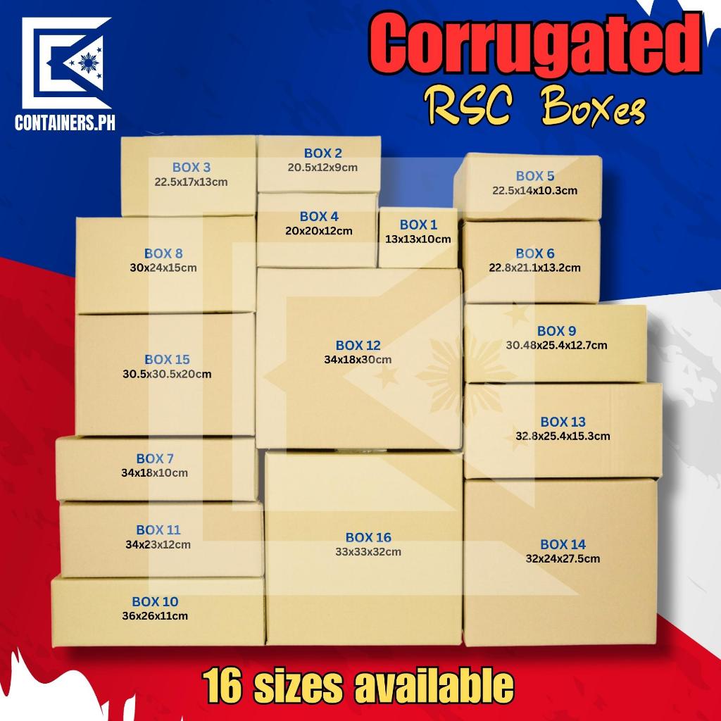 CONTAINERS.PH 16 Sizes Available Corrugated Box RSC Box Shipping Box ...
