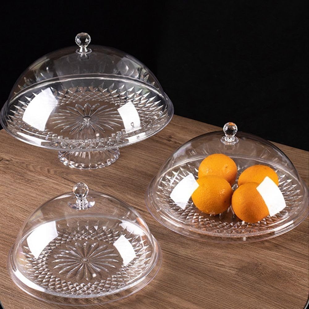 Kitchen Plus Acrylic Display Serving Platter Transparent Baking Cakes ...