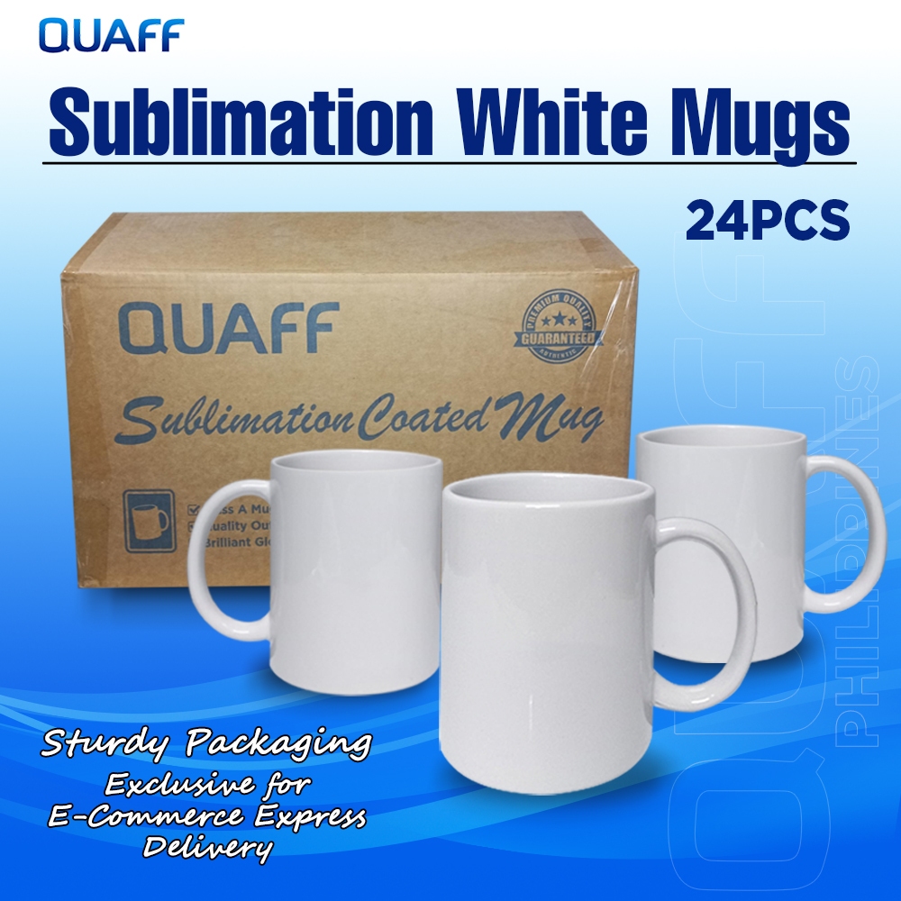 1-Box QUAFF Sublimation Coated White Mug 11oz Sublimation Printable ...